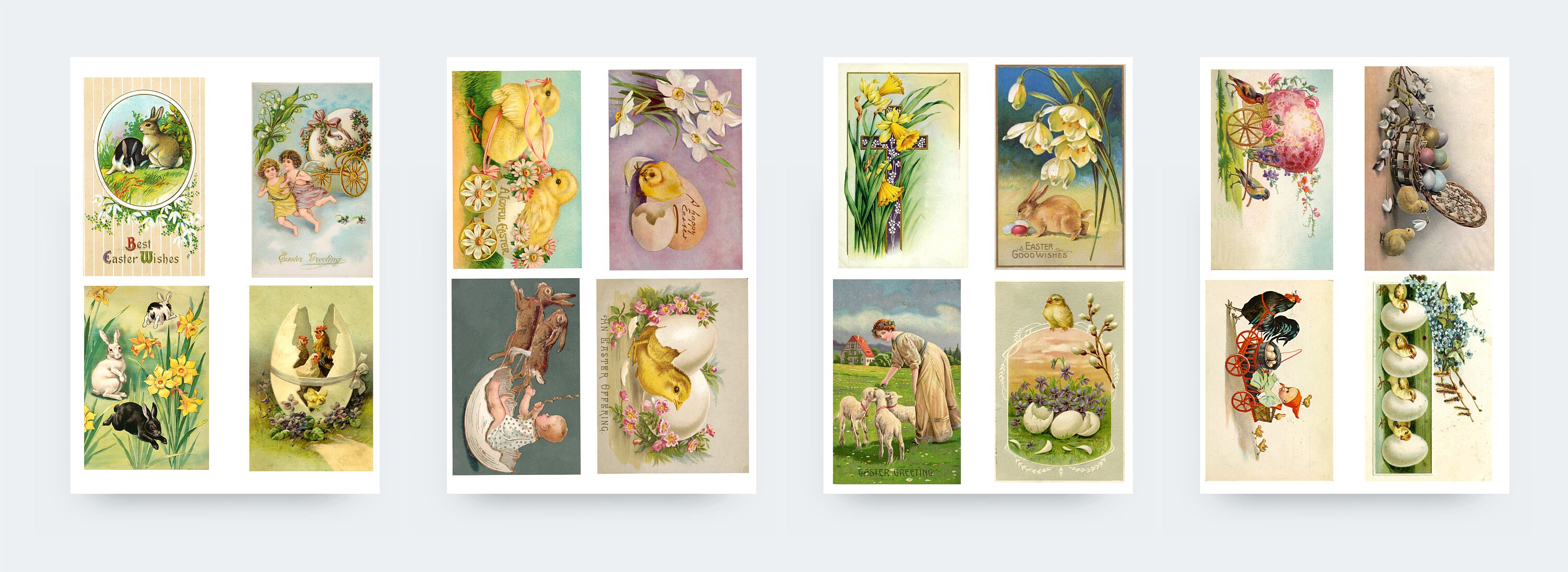 Vintage Easter Ephemera Kit, Printable Download, Junk Journal ...