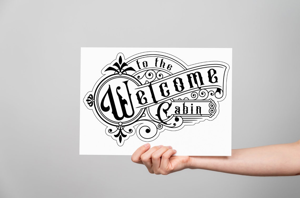 Welcome to the Cabin Printable, Downloadable Welcome Sign, Vintage ...