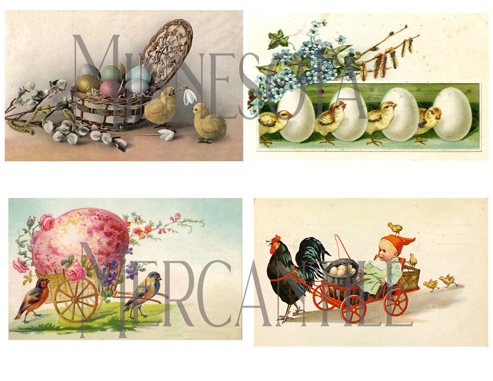 Vintage Easter Ephemera Kit, Printable Download, Junk Journal ...