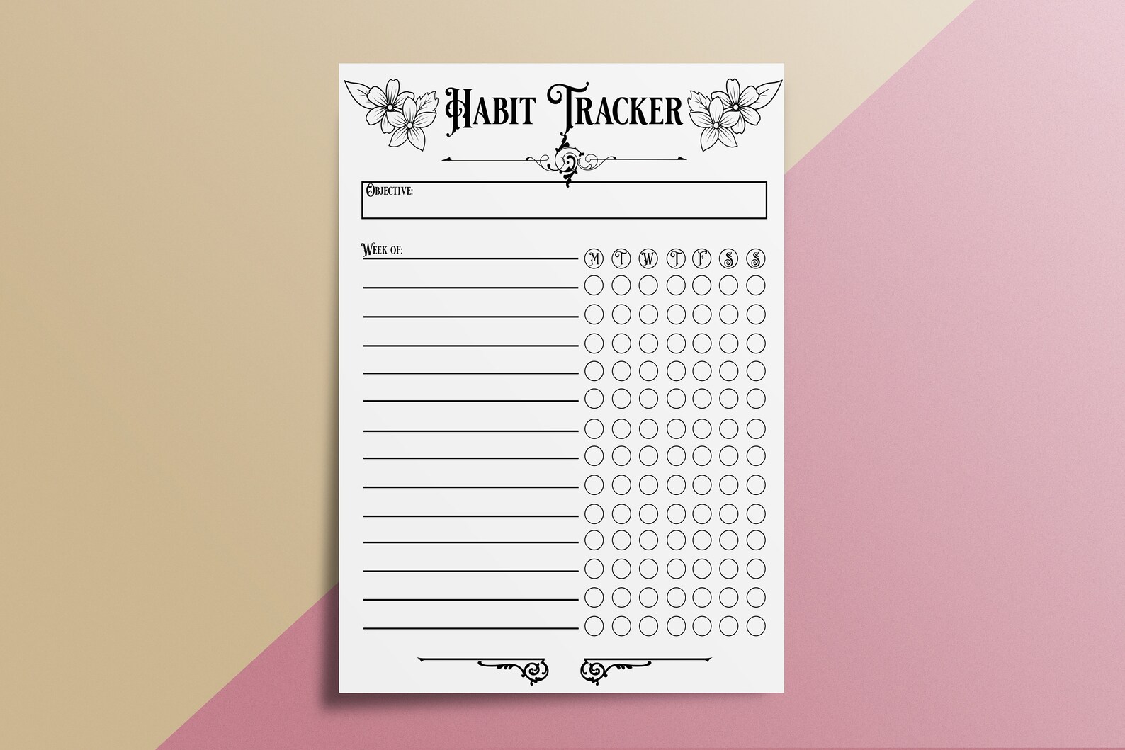 Habit Tracker, Printable Weekly Tracker, A4 and Letter Size, Digital ...