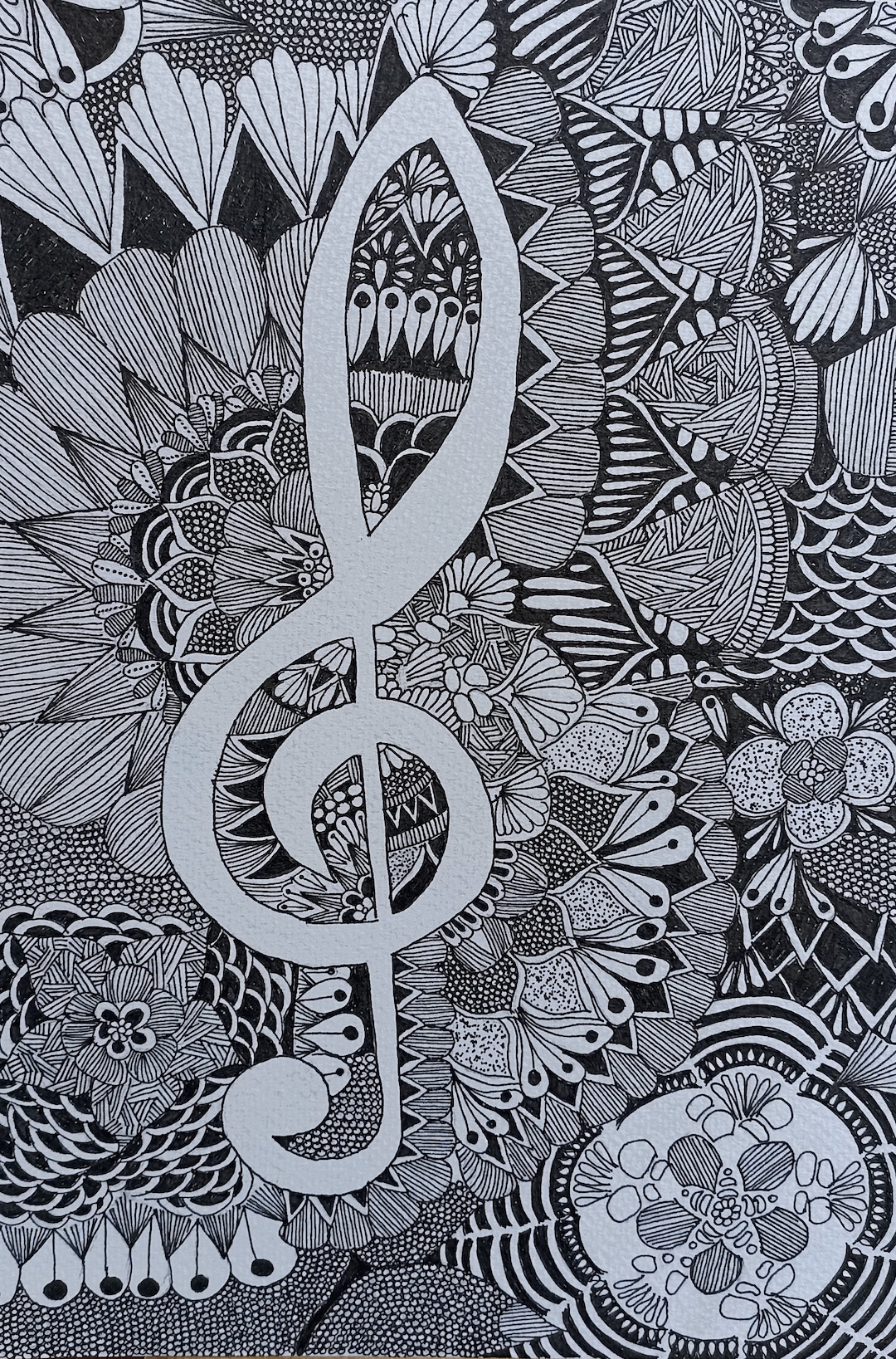 Original Zentangle Art Hand Drawn. Pen and Ink Wall Art - Etsy