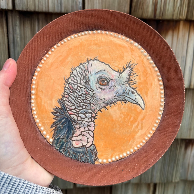 Handmade Ceramic Turkey Plate Set - Etsy