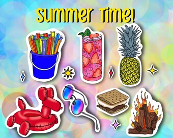 Summer Vibes Sticker Sheet - Etsy
