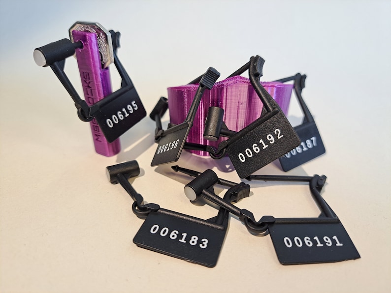 Numbered Security Tags 7pcs - Etsy