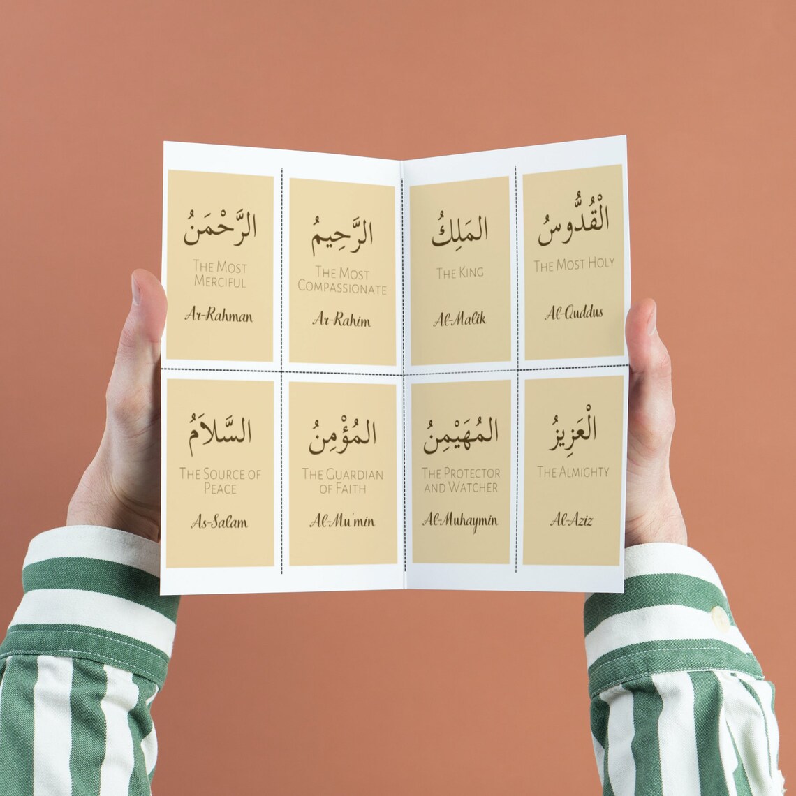 99 Names of Allah Art 99 Names of Allah Cards With Arabic Text, English ...