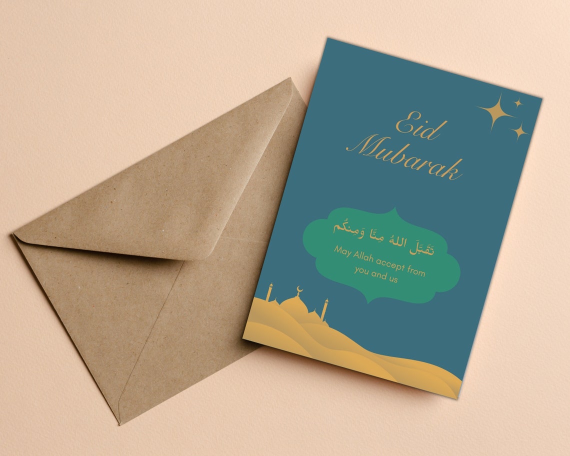 Eid Card Printable | Eid Printable Card | Printable Eid Cards - Etsy