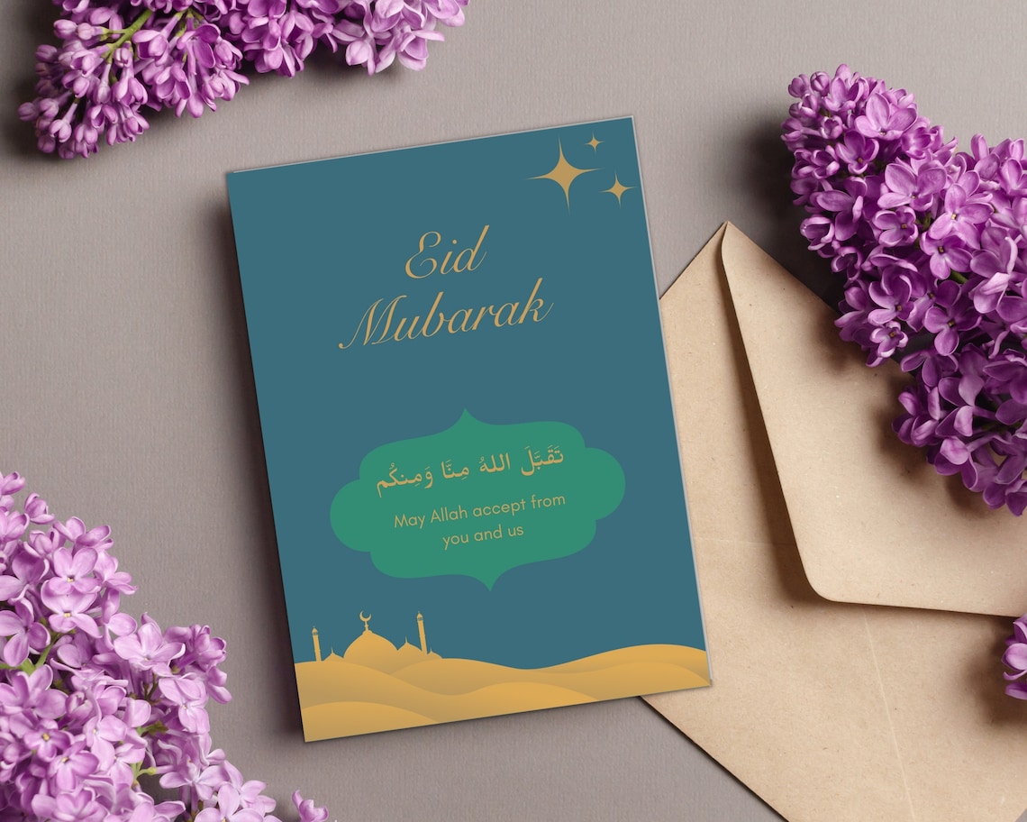 Eid Card Printable | Eid Printable Card | Printable Eid Cards - Etsy