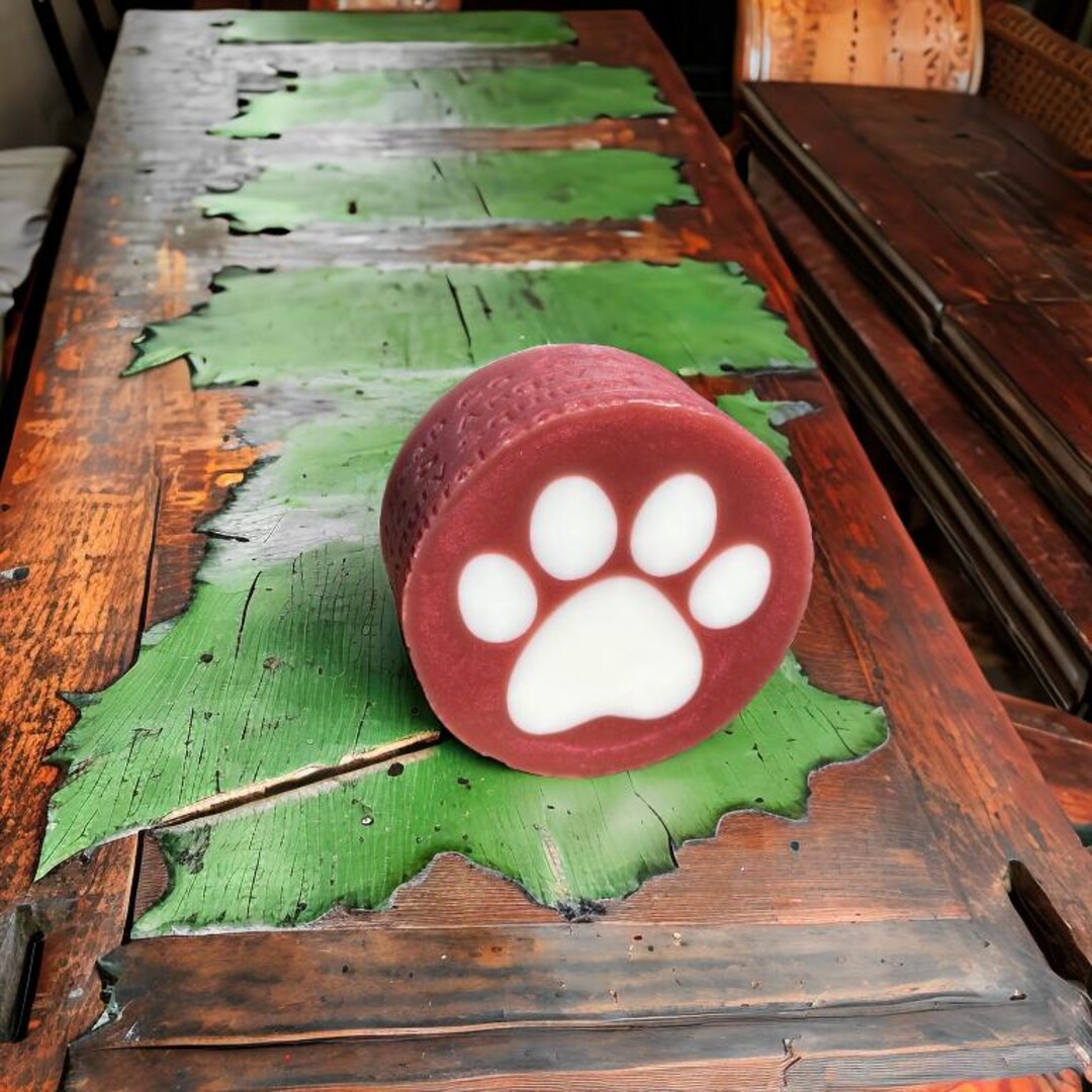 Dog Paw Soap. Rosewood Fragrance. Color, Vintage Wine. Handmade Custom ...