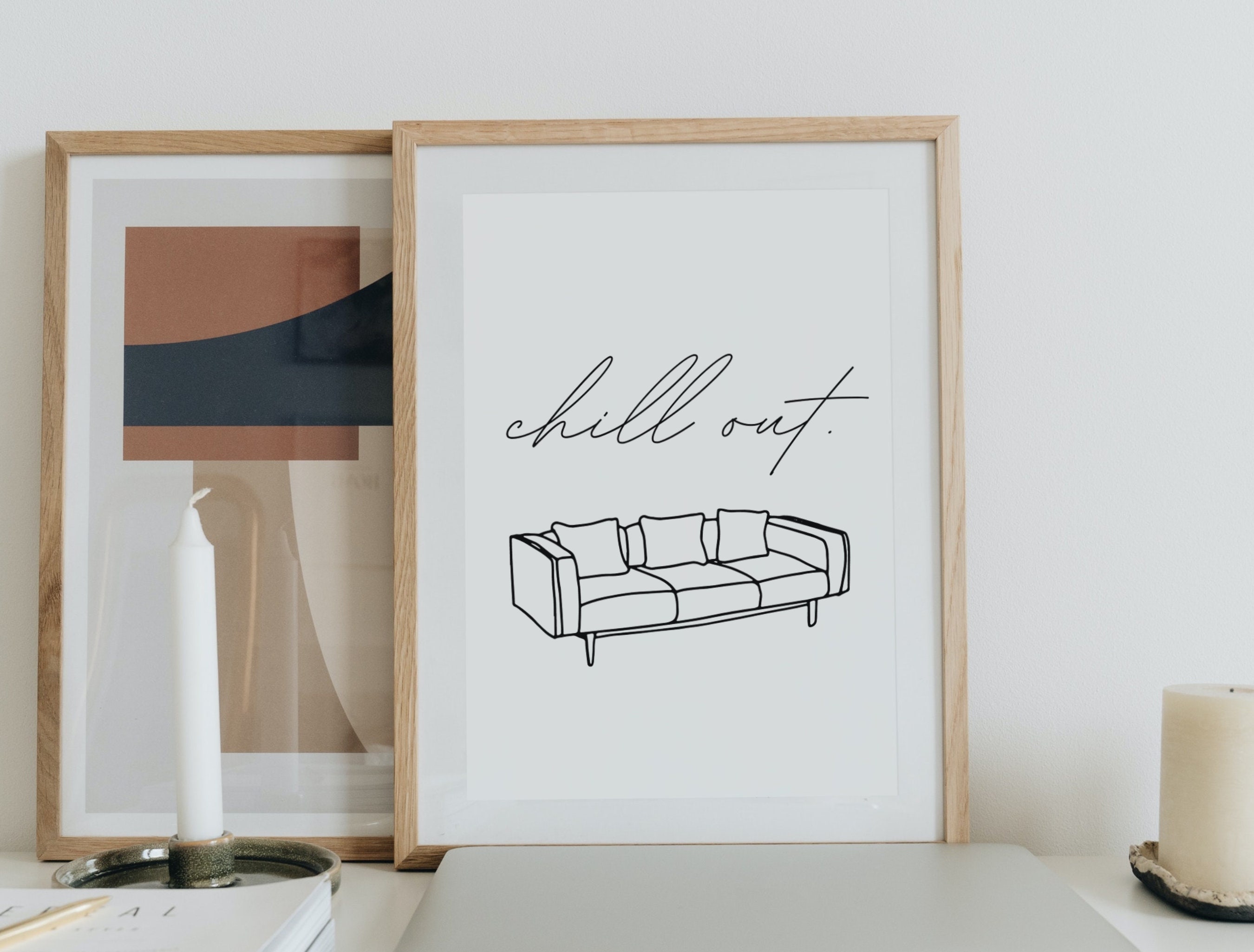 Chill Out, Wall Art, Poster Print, Typography Wall Decor, Digital ...