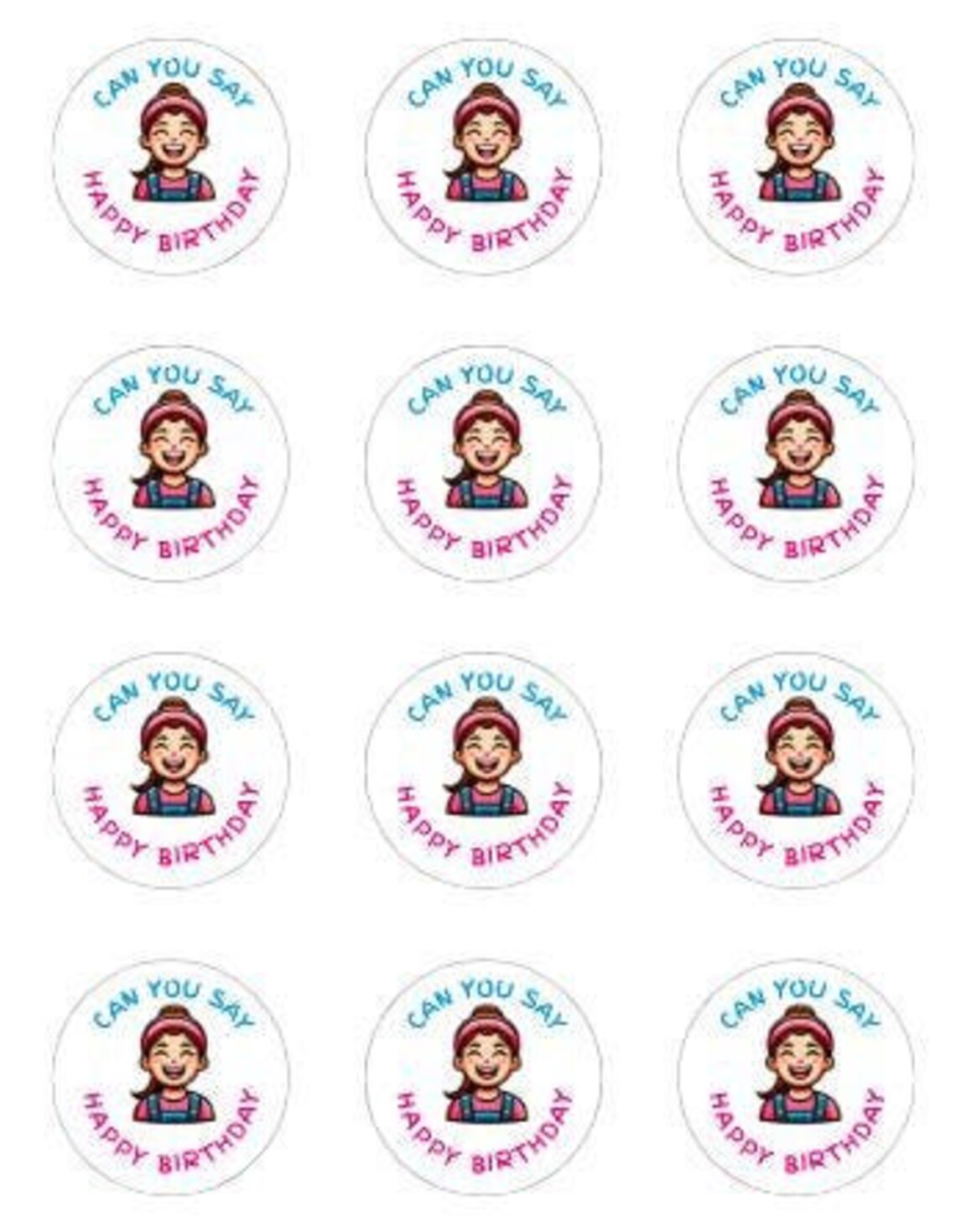 Ms. Rachel Birthday Sticker Printable Avery 22807 - Etsy