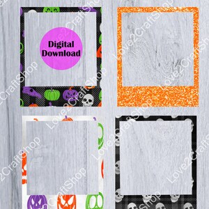 12 Halloween Photo Frames PNG / Polaroid Frames / Photo Frames ...