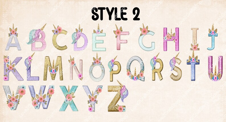 Personalized Name Unicorn Theme Letters Sublimation PNG Custom Unicorn ...