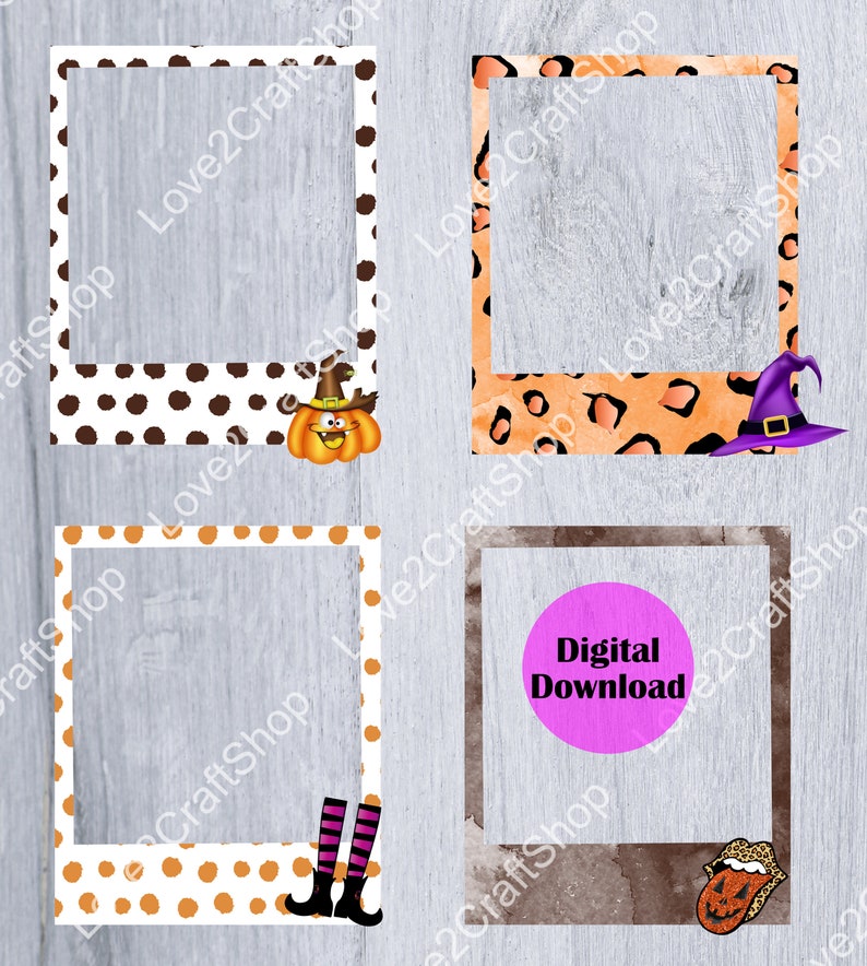 Halloween Photo Frames, Spooky Clipart (digital Download) - Etsy