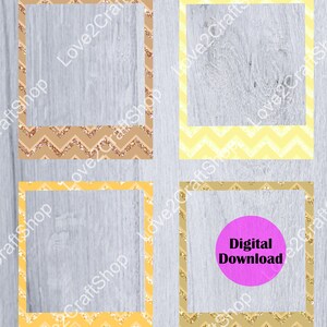 12 Chevron Polaroid Photo Frames PNG Frames Photo Frames Tumbler Frames ...