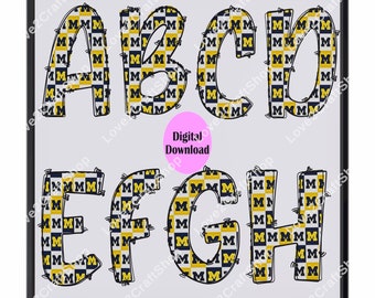 University of Michigan Clipart - Etsy