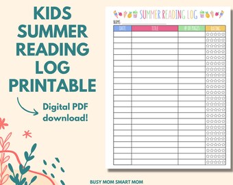 Kids Summer Reading Log | Printable Summer Reading Logs for Kids ...