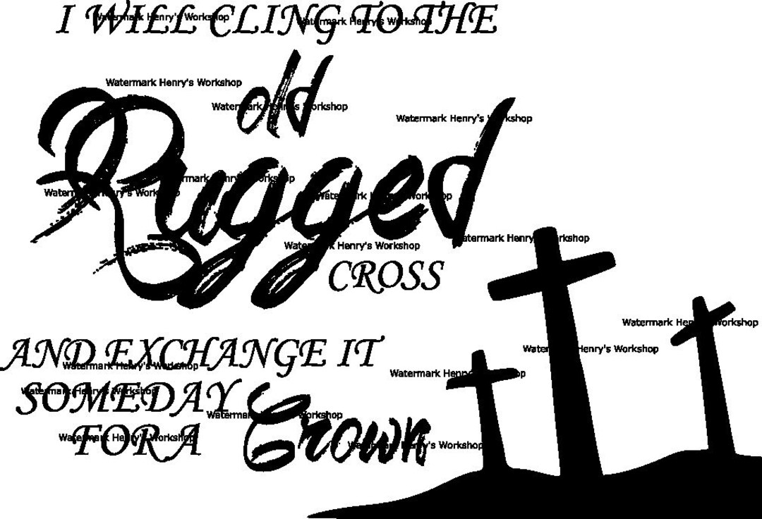 Old Rugged Cross Digital File Image - Etsy