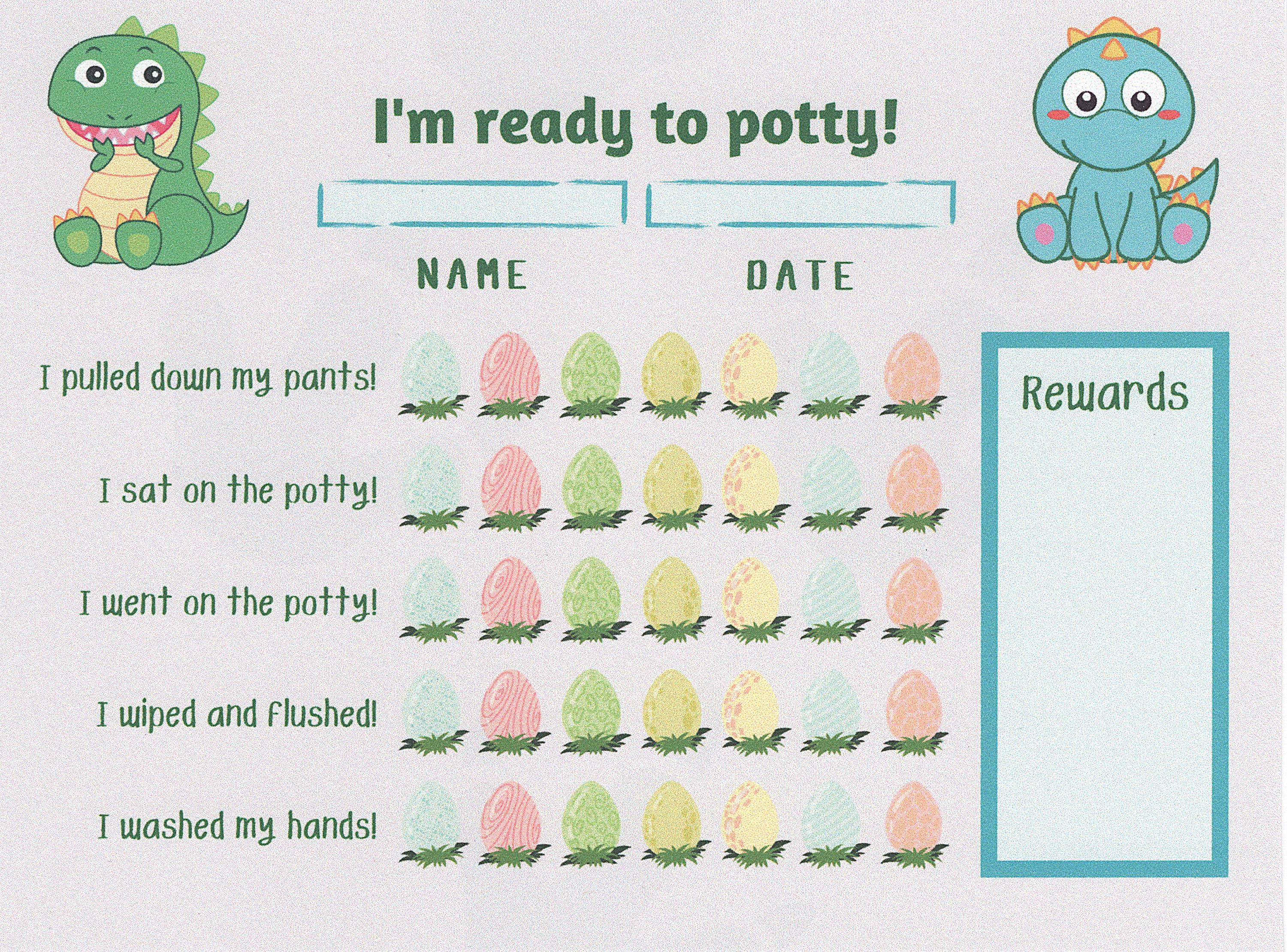 Dinosaur Potty Training Kit With Zero Waste Stickers - Etsy