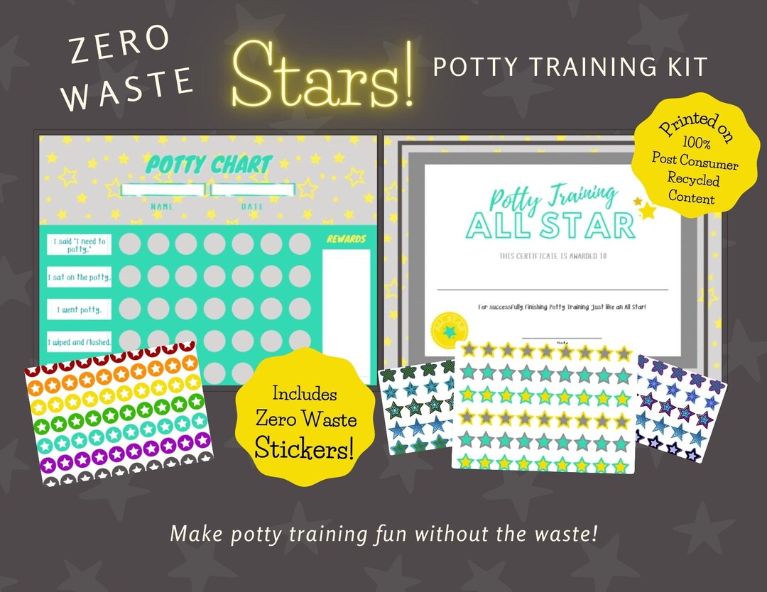 Star Potty Training Kit With Zero Waste Stickers - Etsy