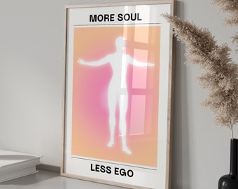 Higher Self Aura Poster, Retro Gradient Poster, Affirmation Poster ...