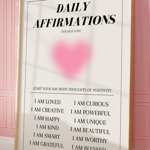 Daily Affirmations Aura Poster Affirmation Print Mental - Etsy UK Daily Affirmations Aura Poster Affirmation Print Mental - Etsy UK