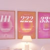 Pink Angel Number 777 Wall Art Trendy Pink 777 Aura Poster 777 Angel ...
