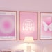 Pink Aura Poster Set, Set of 3 Affirmation Poster, Trust Graident ...