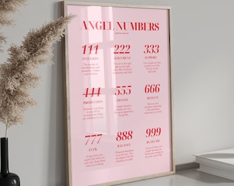 Set of 3 Angel Number Set 333,444,555, Aura Posters, Angel Number ...