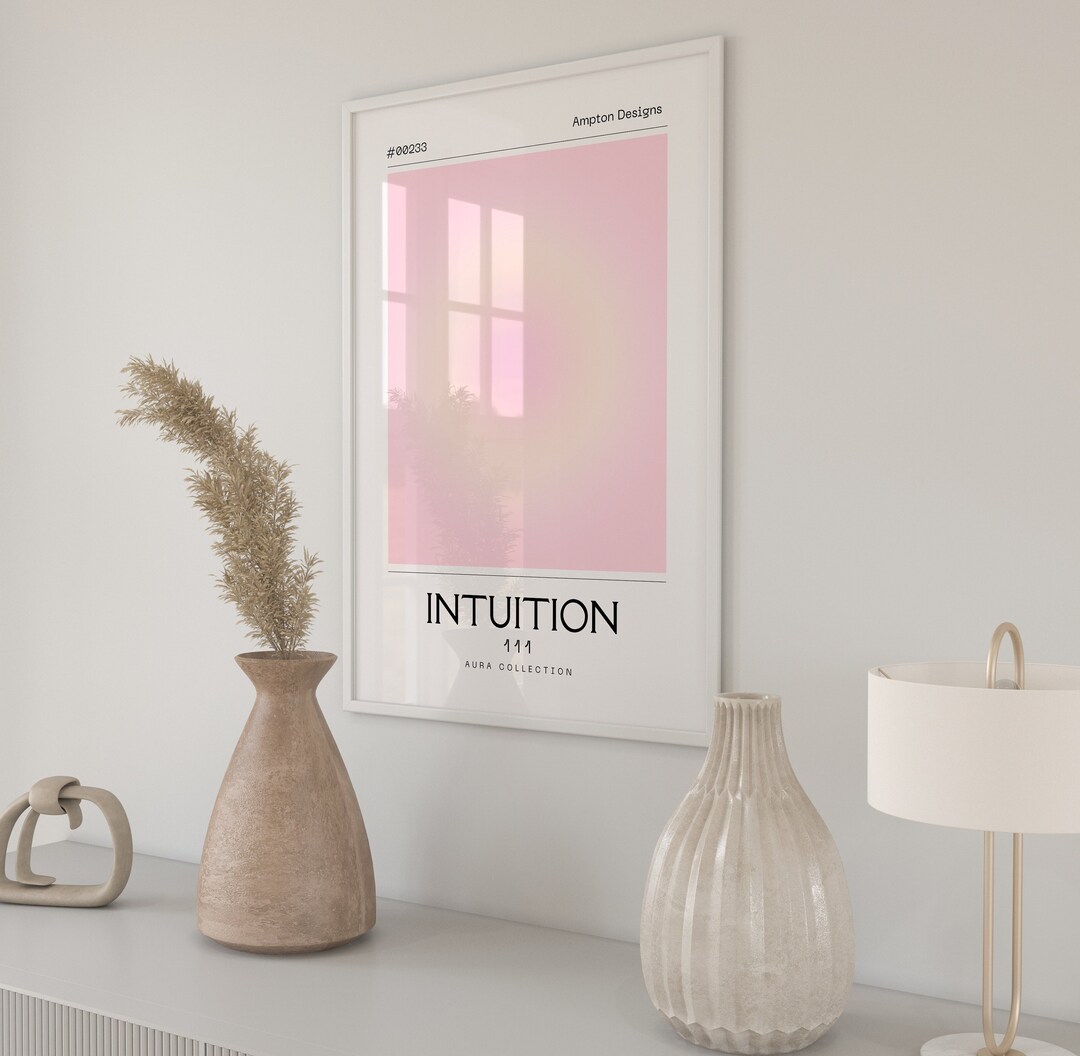 Intuition Affirmations Aura Poster, Affirmation Print, Mental Health ...