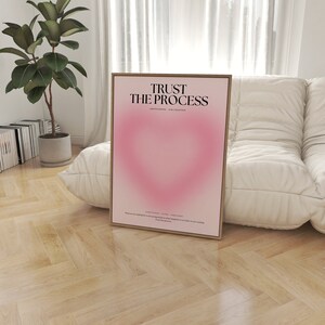 Trust the Process Poster, Pastel Pink Poster, Gradient Poster ...