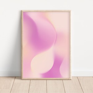 Set of Pink Aura Posters, Aesthetic Room Decor, Retro Wall Art, Grainy ...