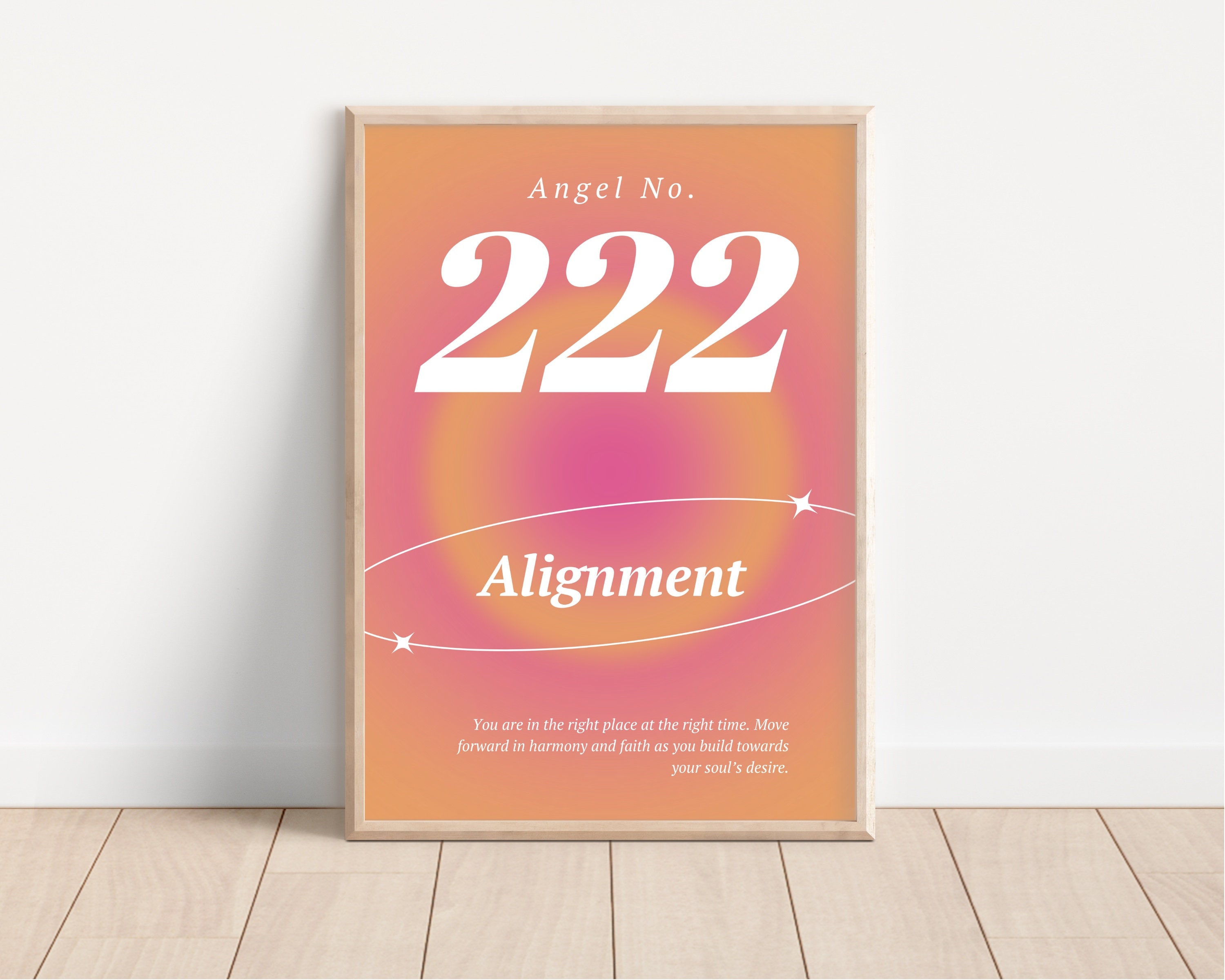 Angel Number Poster 222 Instant Download Poster Aura Energy - Etsy