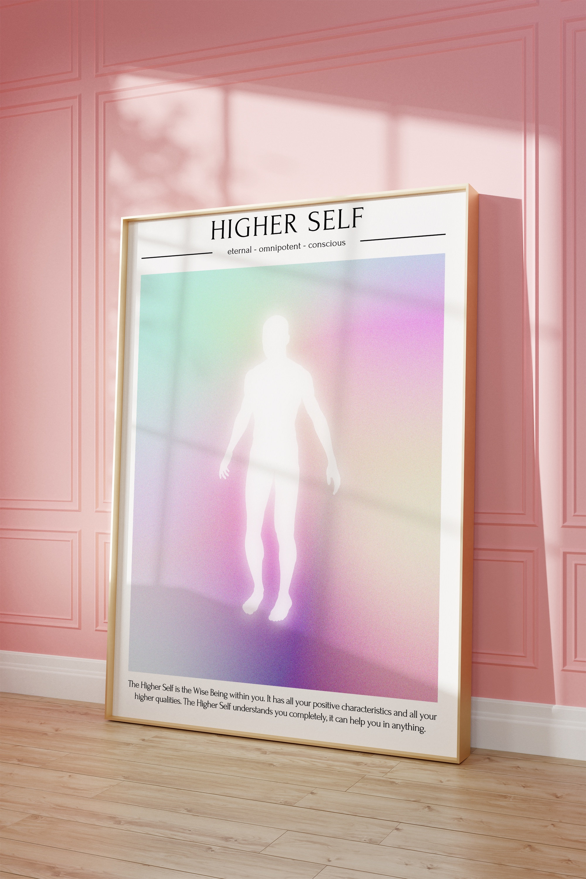 Higher Self Aura Poster Retro Gradient Poster Affirmation - Etsy