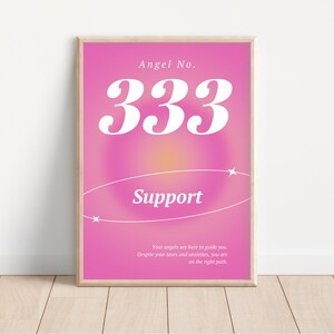SET of 3 Angel Number Set 111,222,333, Aura Posters, Angel Number ...