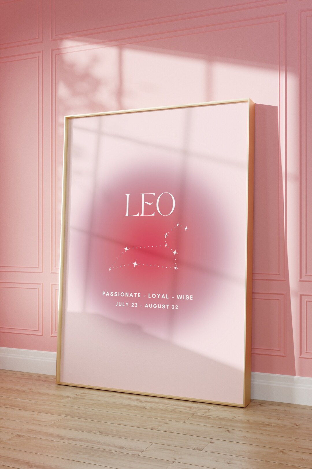 LEO Star Sign Instant Download Print, Zodiac Art Printable, Spiritual ...