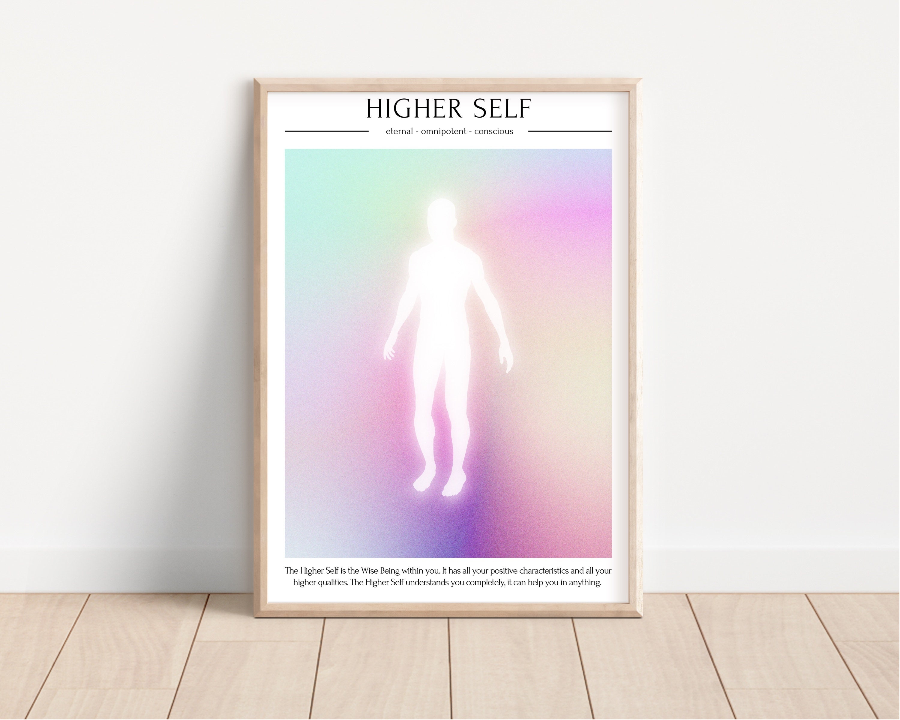 Higher Self Aura Poster Retro Gradient Poster Affirmation - Etsy