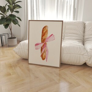 Trendy Croquette Pink Bow Print Watercolor Bows Teen Room Decor Preppy ...