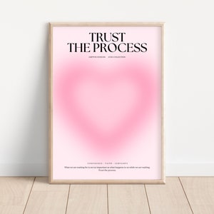 Trust the Process Poster, Pastel Pink Poster, Gradient Poster ...