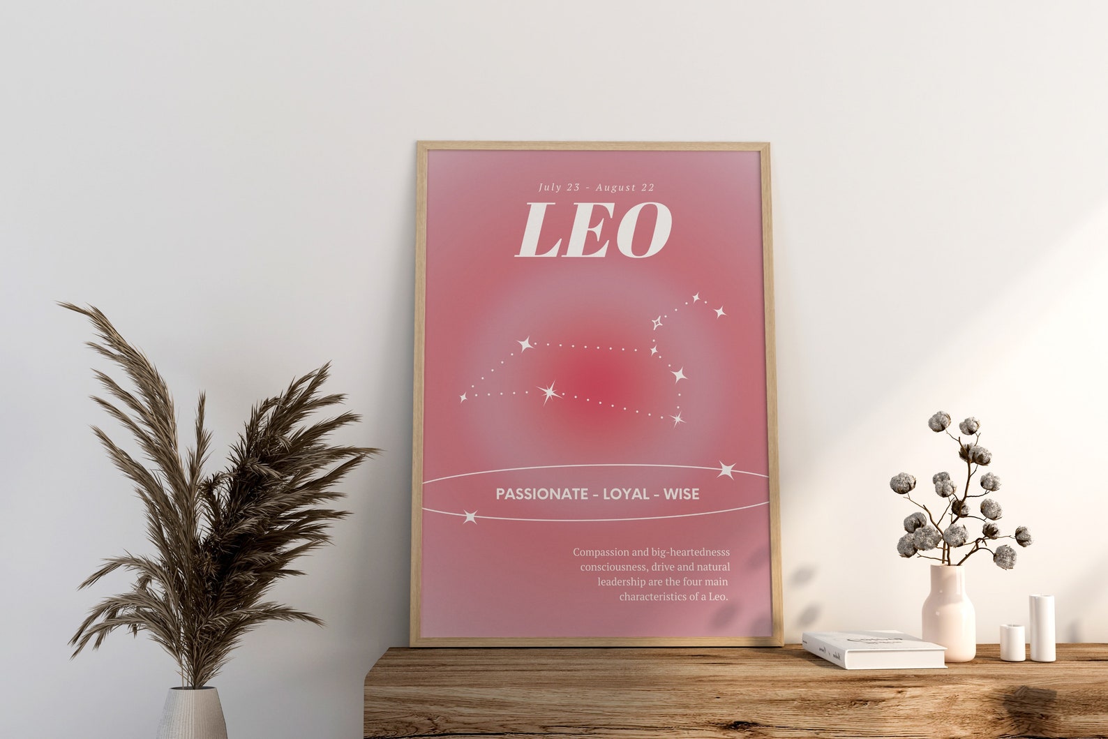 LEO Star Sign Instant Download Print Zodiac Art Printable - Etsy