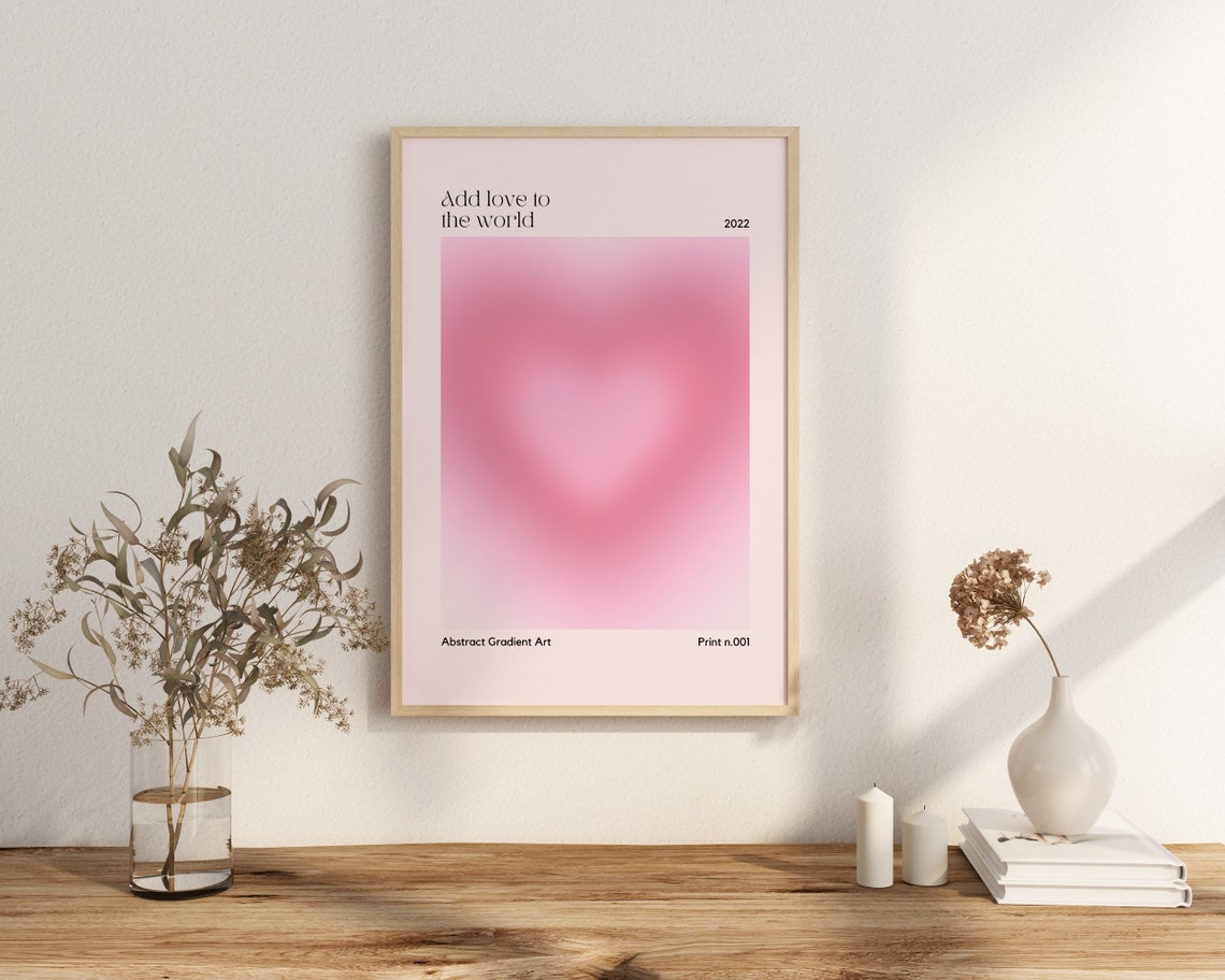 Pink Gradient Aura Poster - DIGITAL DOWNLOAD Energy Poster, Affirmation ...