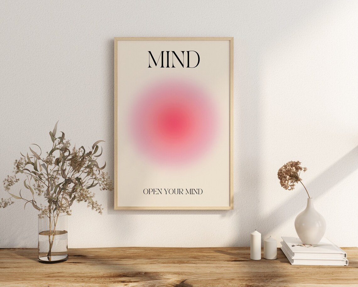 Mind Aura Poster Printable Aura Energy Spiritual Gradient - Etsy