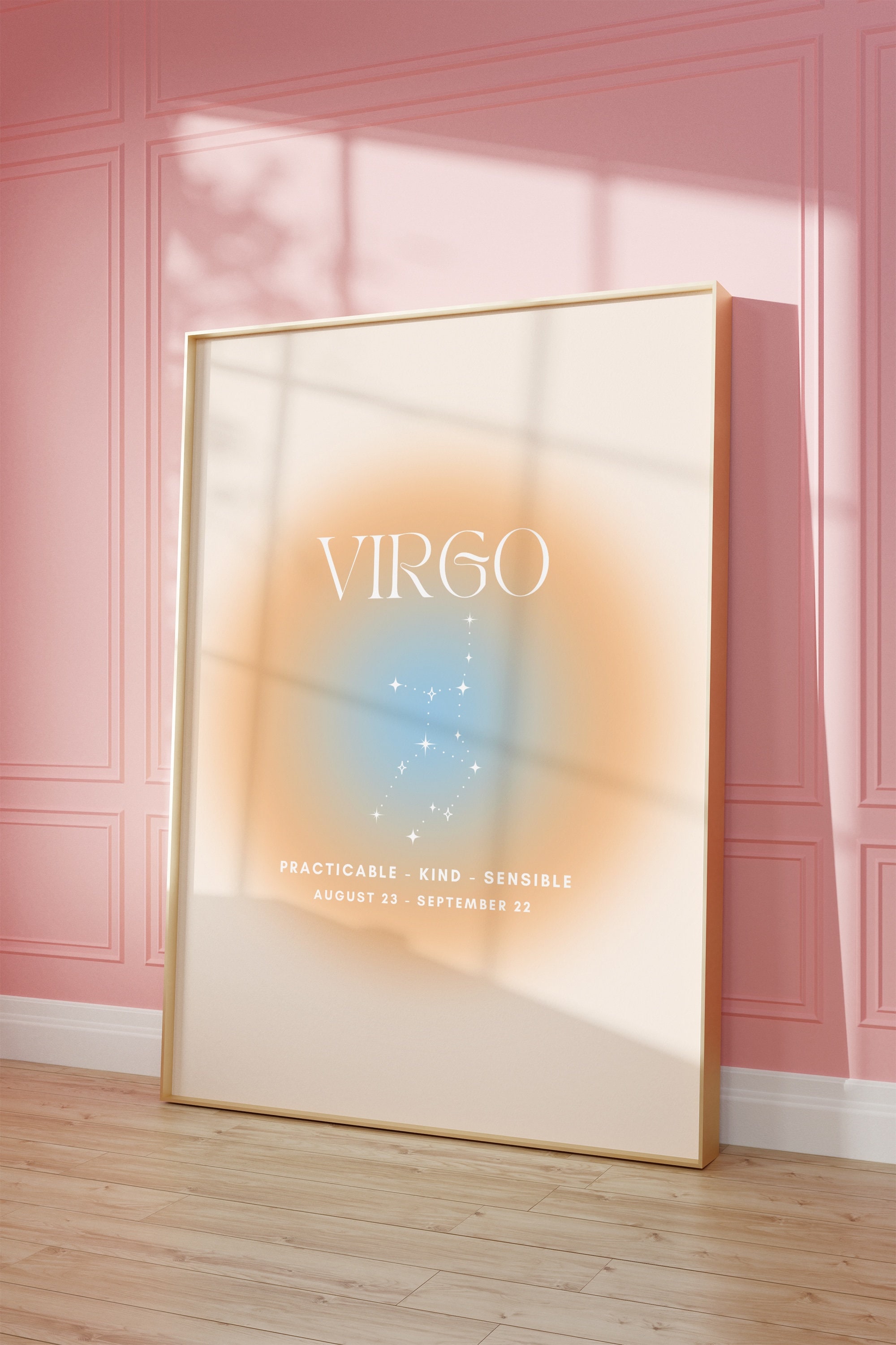 VIRGO Star Sign Instant Download Print, Zodiac Art Printable, Spiritual ...