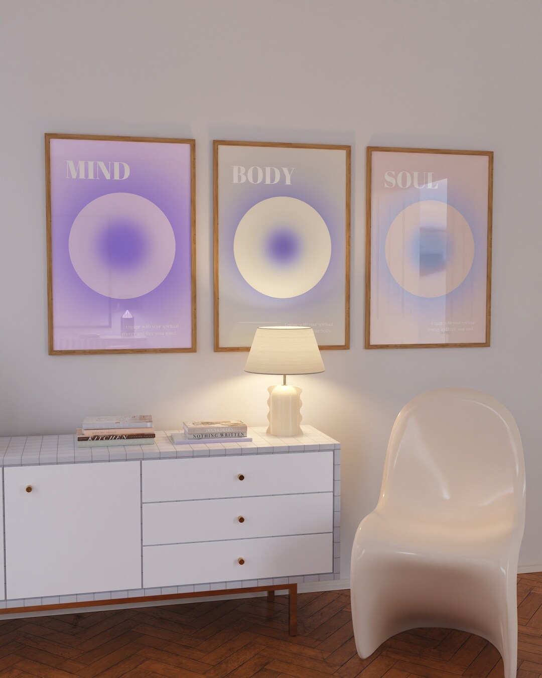Set of 3 Aura Mind, Body, Soul Poster Instant Download Printable, Aura ...