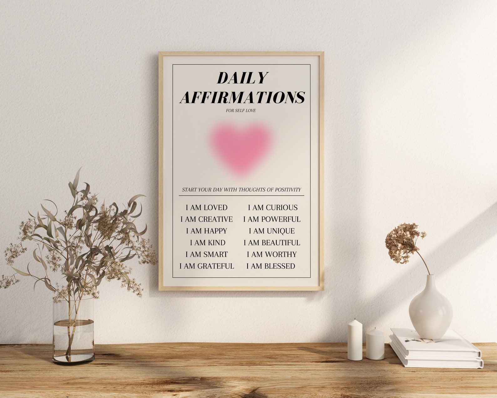Daily Affirmations Aura Poster Affirmation Print Mental - Etsy