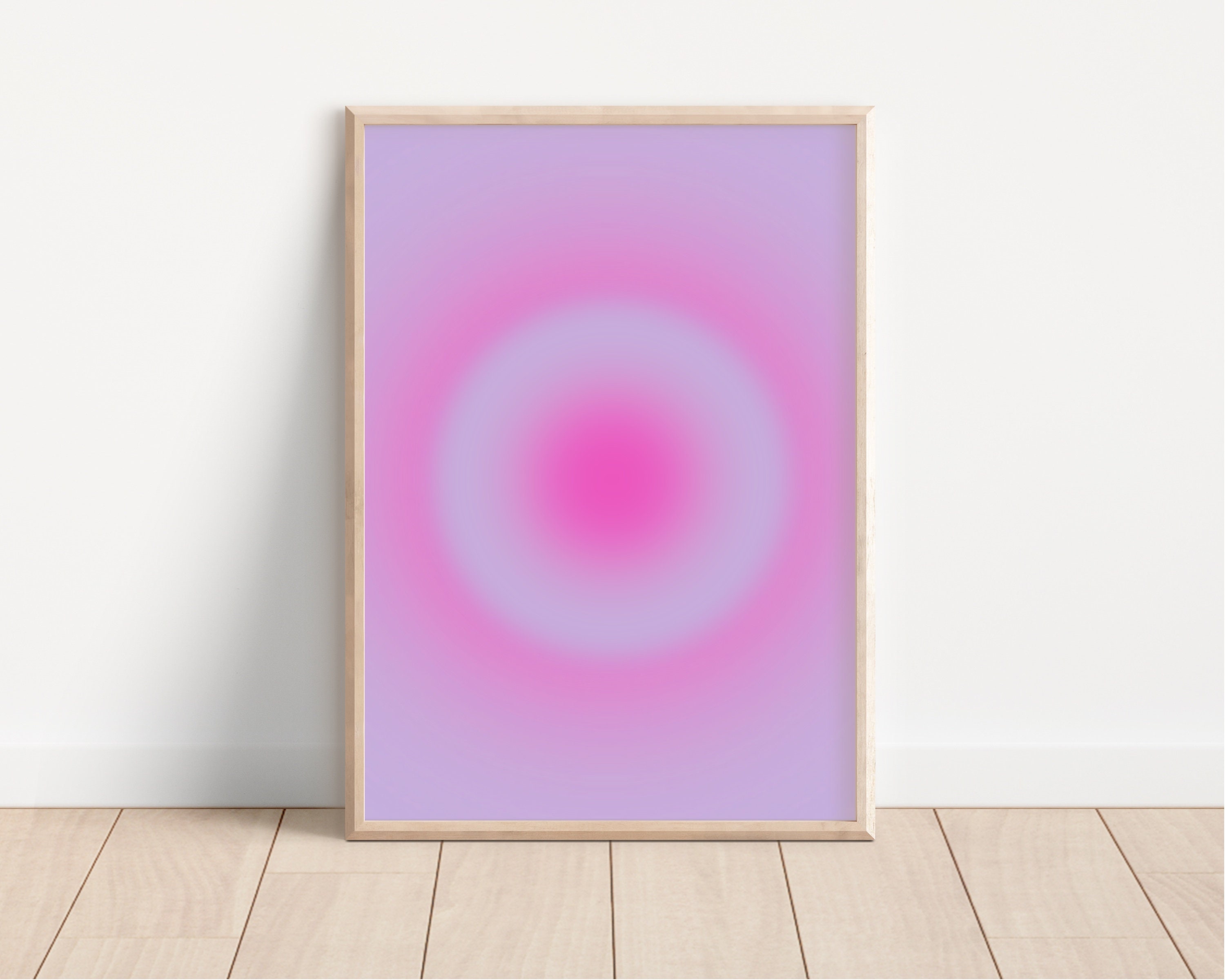 Pink Aura Poster Instant Download Gradient Wall Art Retro - Etsy