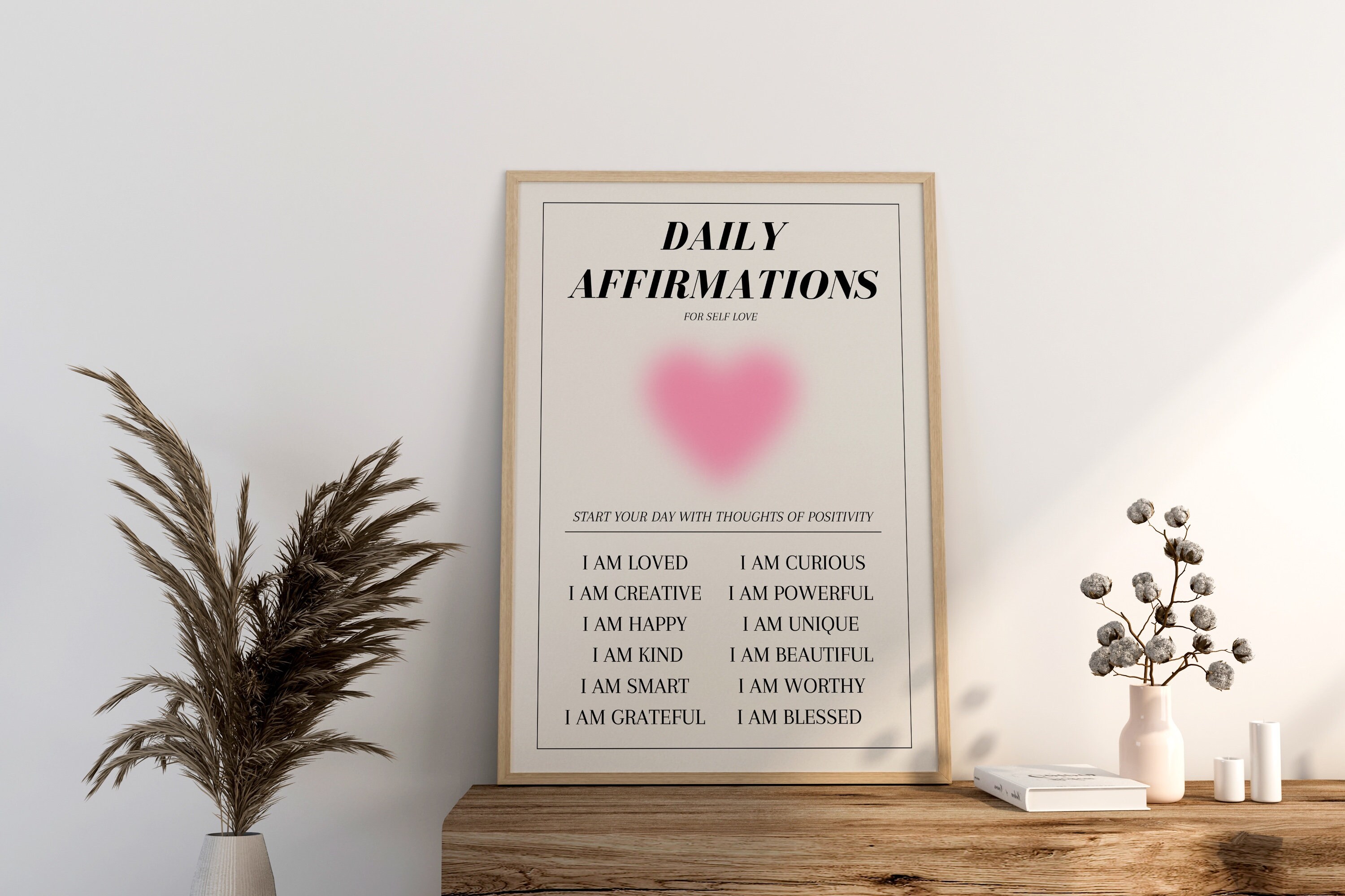 Daily Affirmations Aura Poster Affirmation Print Mental - Etsy