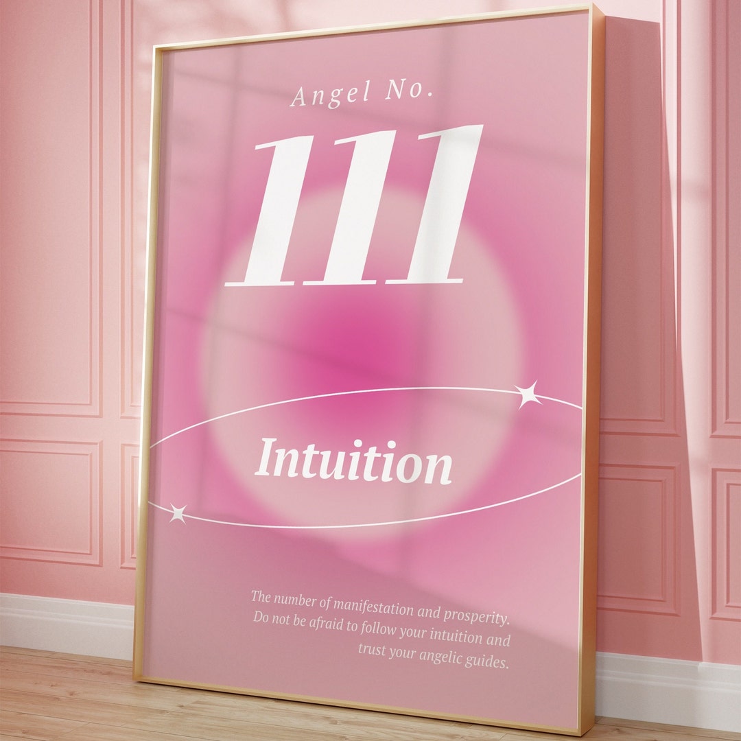 Aura Angel Number Poster 111 Instant Printable Download, Angel Number ...