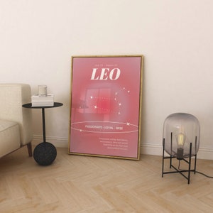 LEO Star Sign Instant Download Print, Zodiac Art Printable, Spiritual ...