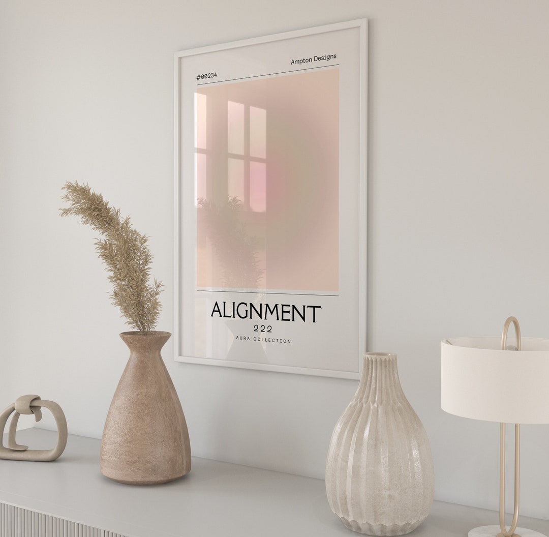 Alignment Affirmations Aura Poster, Affirmation Print, Mental Health ...