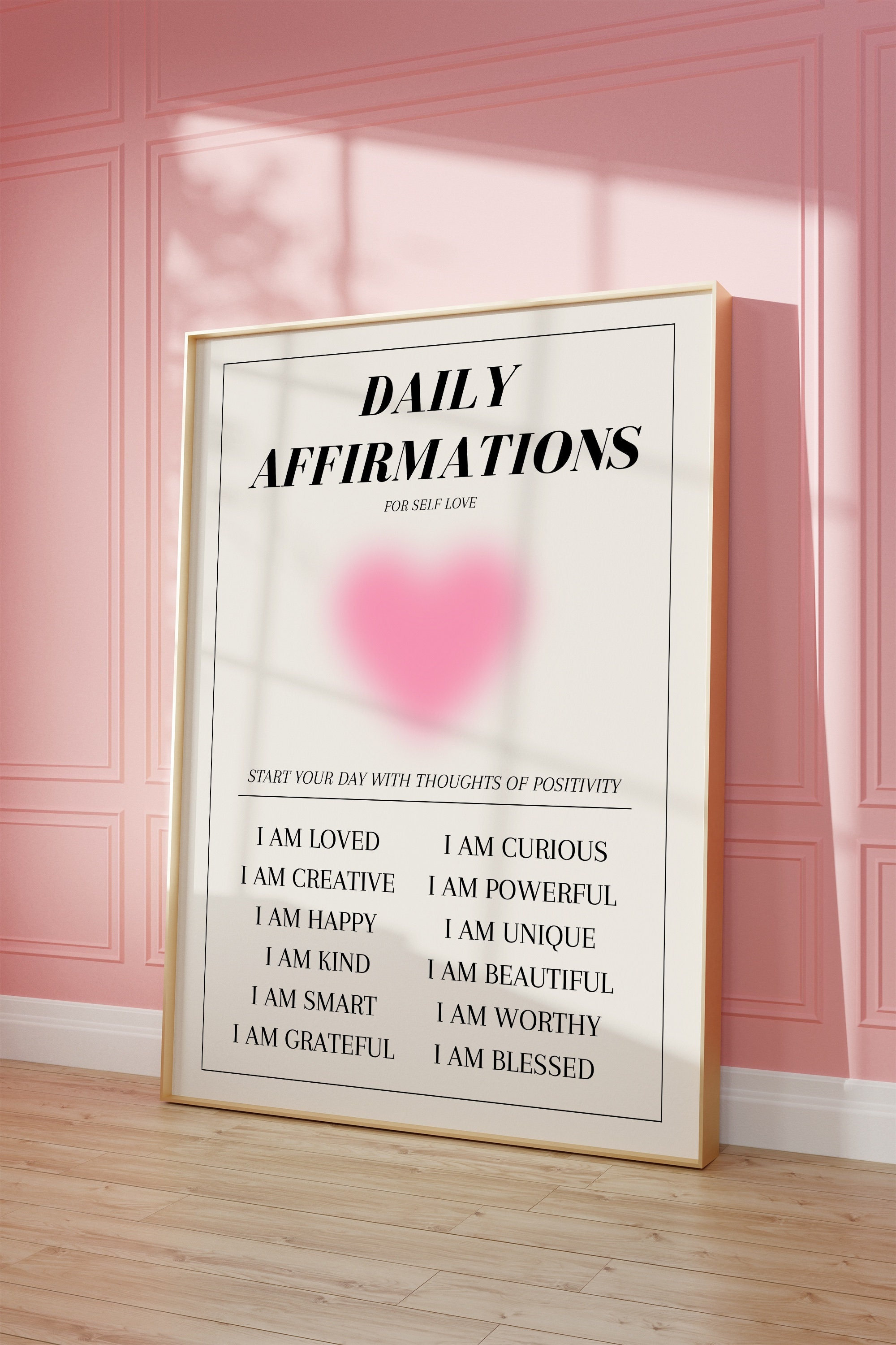 Daily Affirmations Aura Poster Affirmation Print Mental - Etsy